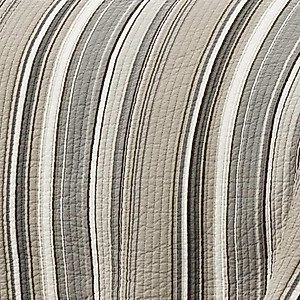 Stone Cottage - Fresno Collection - Quilt Set - 100% Cotton, Reversible Bedding with Matching Sham(s), Twin, Neutral