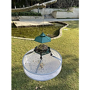 Seed/Shell Catcher for Bird Feeders Platform 19 x 19 x 4 inches Birdseed Hoop Outdoor Garden Hanging Tray