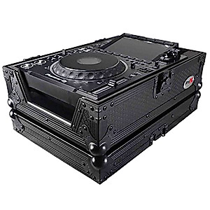 ProX XS-CDBL Flight Case for Pioneer CDJ-3000 DJS-1000 Denon SC6000 PRIME Large Format CD-Media Player Black on Black