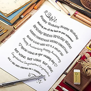 Blessing Greeting Sentences Words Clear Stamps for Card Making Decoration DIY Scrapbooking, Words Ribbon Transparent Rubber Seal Stamps for Photo Card Album Crafting Supplies.