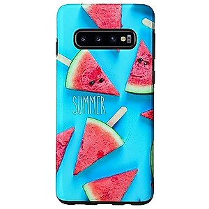Galaxy S10 Rae inspired Dunn pink watermelon popsicle teal hot summer Case