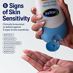 Cetaphil Ultra Gentle Refreshing Body Wash, For Dry to Normal, Sensitive Skin, 16.9oz, with Aloe Vera, Calendula, Vitamin B5, Hypoallergenic, Fragrance Free, Dermatologist Tested