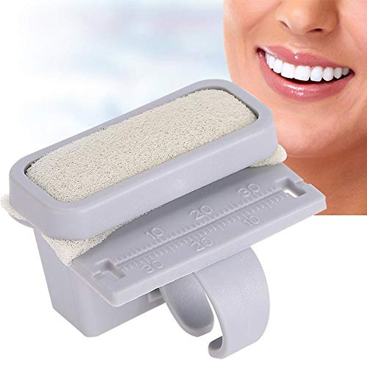 Christmas Carnival Boquite Endo Ruler, 2 Colors Endodontic Files Measure Ruler Oral Cleansing with Finger Ring(Grey)