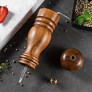 Knife Block with Kitchen Knives Set Wood Utensil Salt Pepper Grinder Set 20 Pcs Ultra Sharp Stainless Steel Knife for Kitchen Home Essentials Chef Knife Set and Steak Knives Set of 6