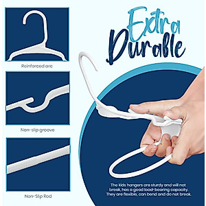 Utopia Home 60 Pack Kids Hangers - 11. 5 Inch Plastic Baby Hangers for Closet - Childrens Hangers for Clothes & Infant Hangers for Closet - Ideal for Everyday Standard Use (White)