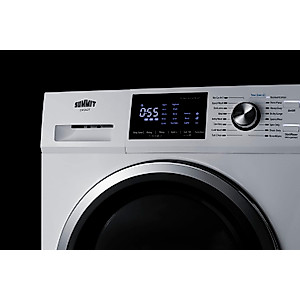 Summit Appliance LW2427 24" Wide ENERGY STAR Certified 110-120V Front-loading Washer with 15 Wash Programs, 1400 RPM, Touchscreen Display, Washing Cycle Selector Knob, Detergent Dispenser