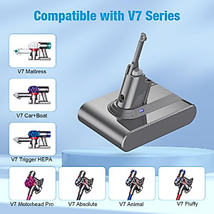 Powerextra 5.0Ah Replacement for V7 Battery Compatible with SV11 V7 Motorhead V7 Animal V7 Trigger V7 HEPA V7 Car+Boat V7 Absolute Handheld Vacuum Cleaners