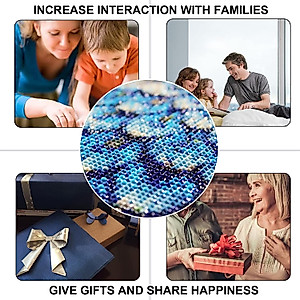 SOTYIOO Christmas Diamond Painting Kits for Adults. Bird Diamond Art Full Drill Round Gem Art 5D Diamond Dots Suitable Home Wall Decor 12x16inch