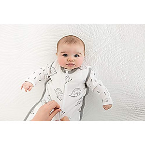 SwaddleDesigns Cotton Muslin zzZipMe Sleeping Sack, Wearable Blanket with 2-Way Zipper, Black Hedgehog, Large (12-18 Month) (Pack of 1)