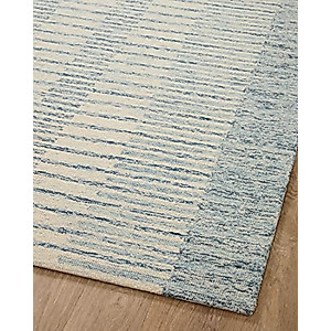 Loloi Chris Loves Julia Chris Collection CHR-01 Ivory/Denim 3'-6'' x 5'-6'', .50" Pile Height, Accent Rug