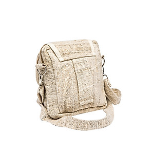 Core Hemp Crossbody Bag - Handmade Crossbody Purse Natural