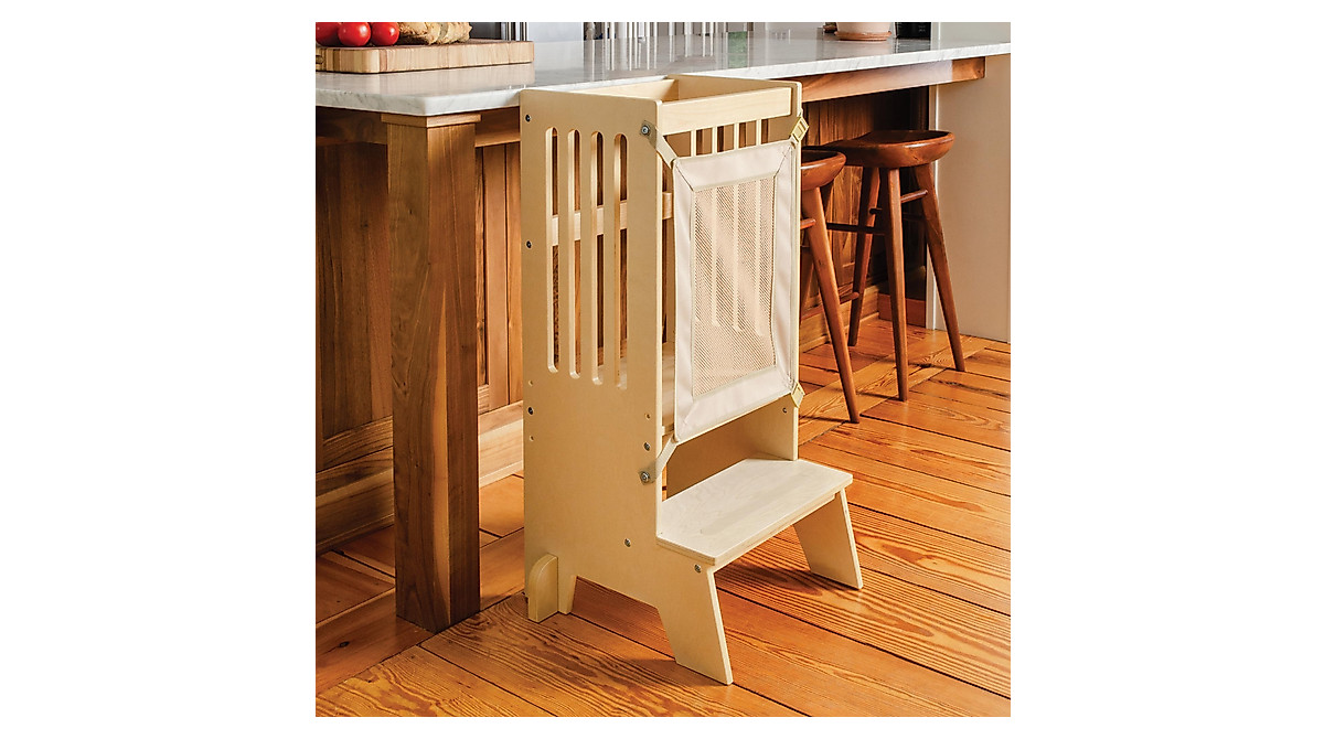 Guidecraft Junior Kitchen Helper - Adjustable Toddler Stool