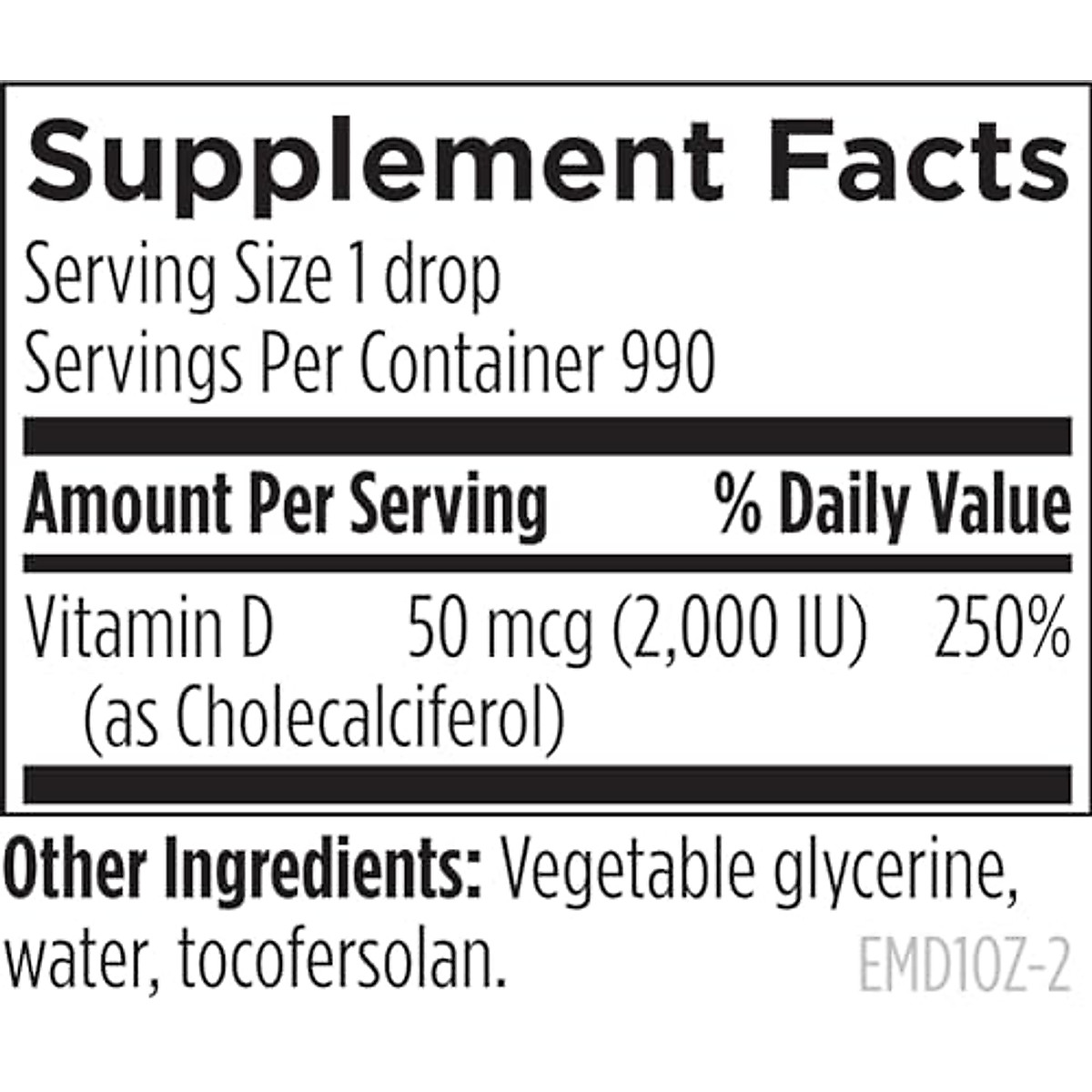 Designs for Health 2000 IU Vitamin D Drops - Hi-Po Emulsi-D3 Emulsified Vit D3, Highly Concentrated Liquid Vitamin D3 Drops - Bone Health + Immune Support - 2000 IU Per Drop (1000 Servings / 1 Ounce)