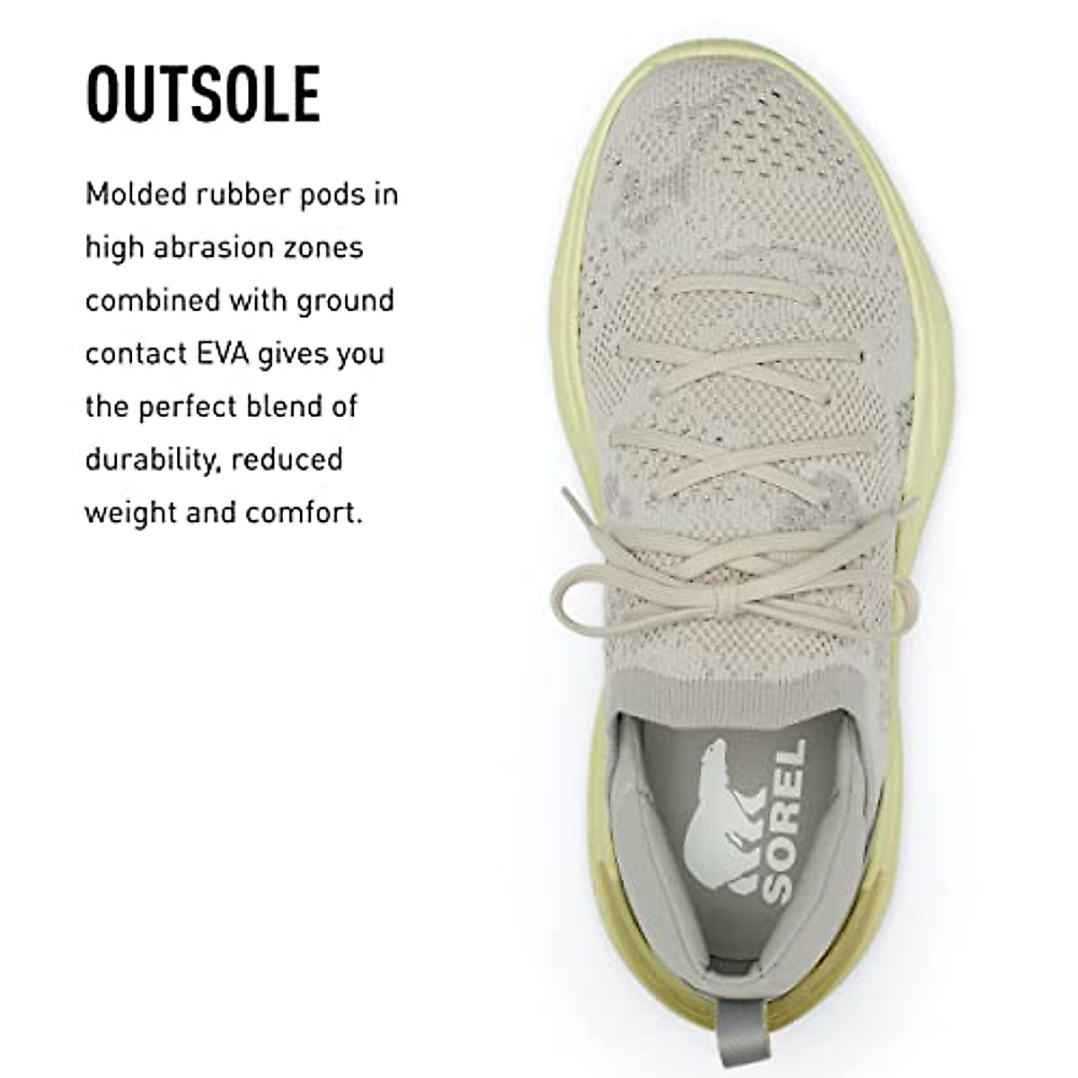 Sorel Women's Explorer Blitz Stride Lace Shoes - Dark Stone, Bolt Hint - Size 8