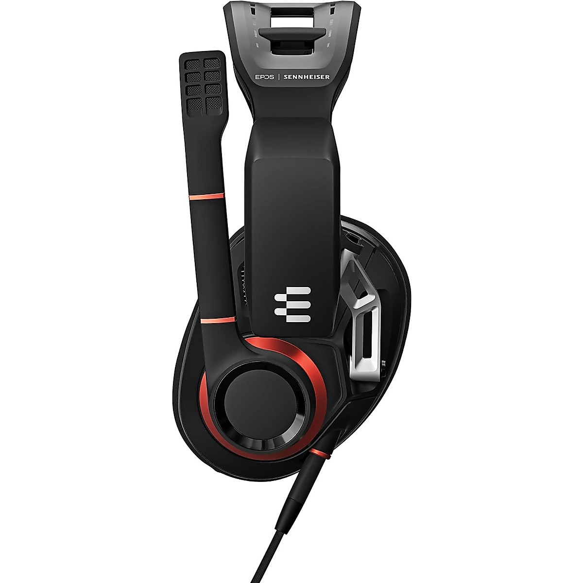 EPOS I SENNHEISER GSP 500 Wired Open Acoustic Gaming Headset, Noise-Cancelling Microphone, Adjustable Headband with Customizable Contact Pressure, Volume Control, PC + Mac + Xbox + PS4, Pro –Black/Red