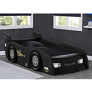 Delta Children Grand Prix Race Car Toddler & Twin Bed - Made in USA, Black
