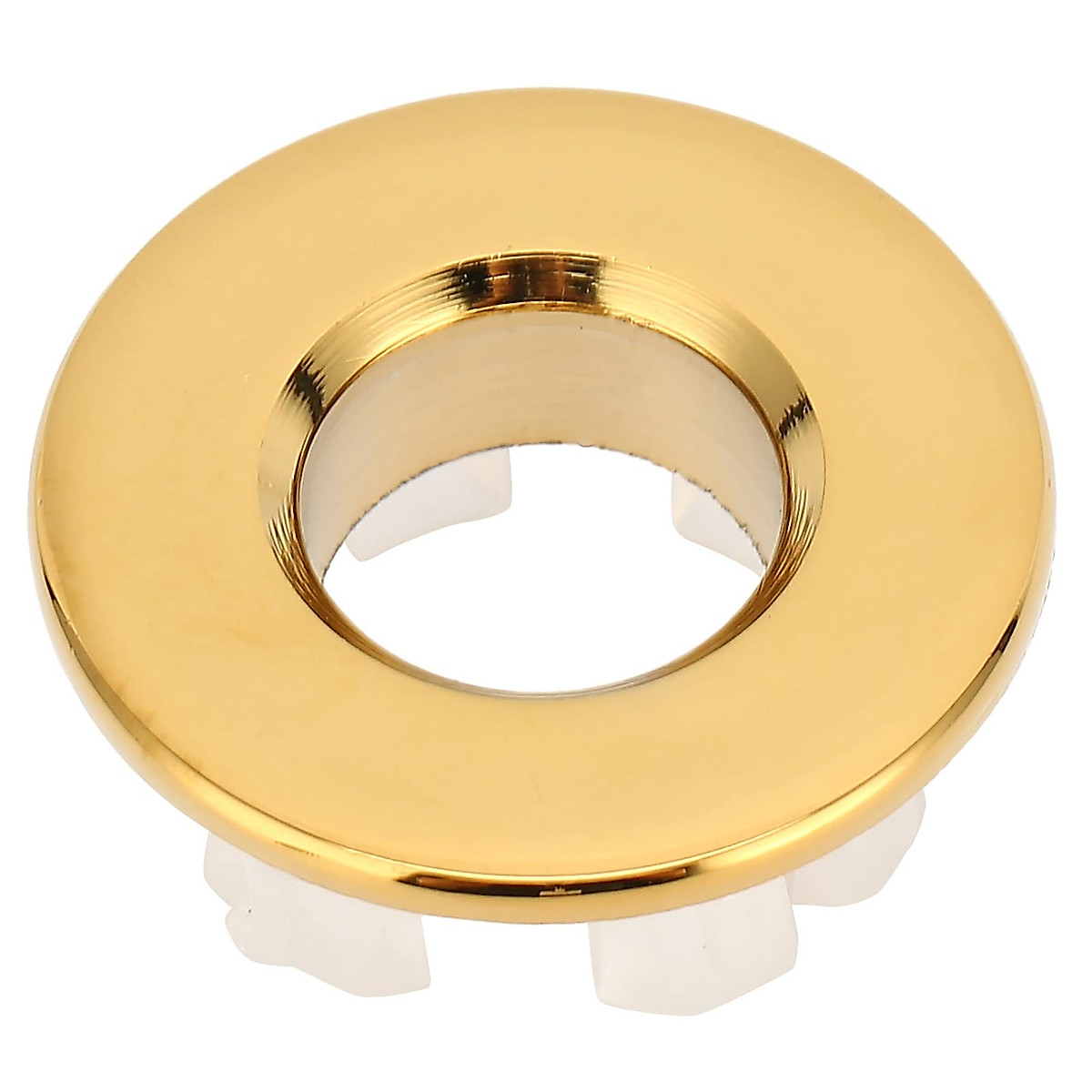 Bathroom and Kitchen Sink Overflow Cover Circular Spare Sink Hole Bathroom Sink Drains Bathtub Accessories (Gold)