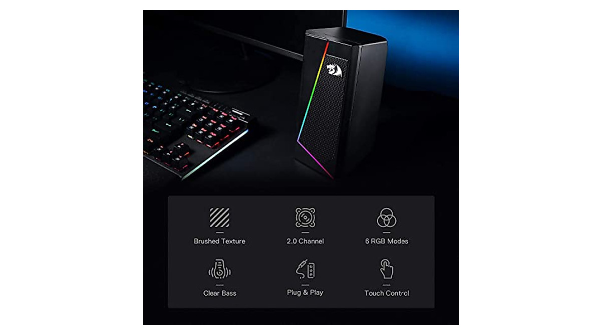 Redragon GS520 RGB Speakers - Enhanced Sound & Stylish Lighting
