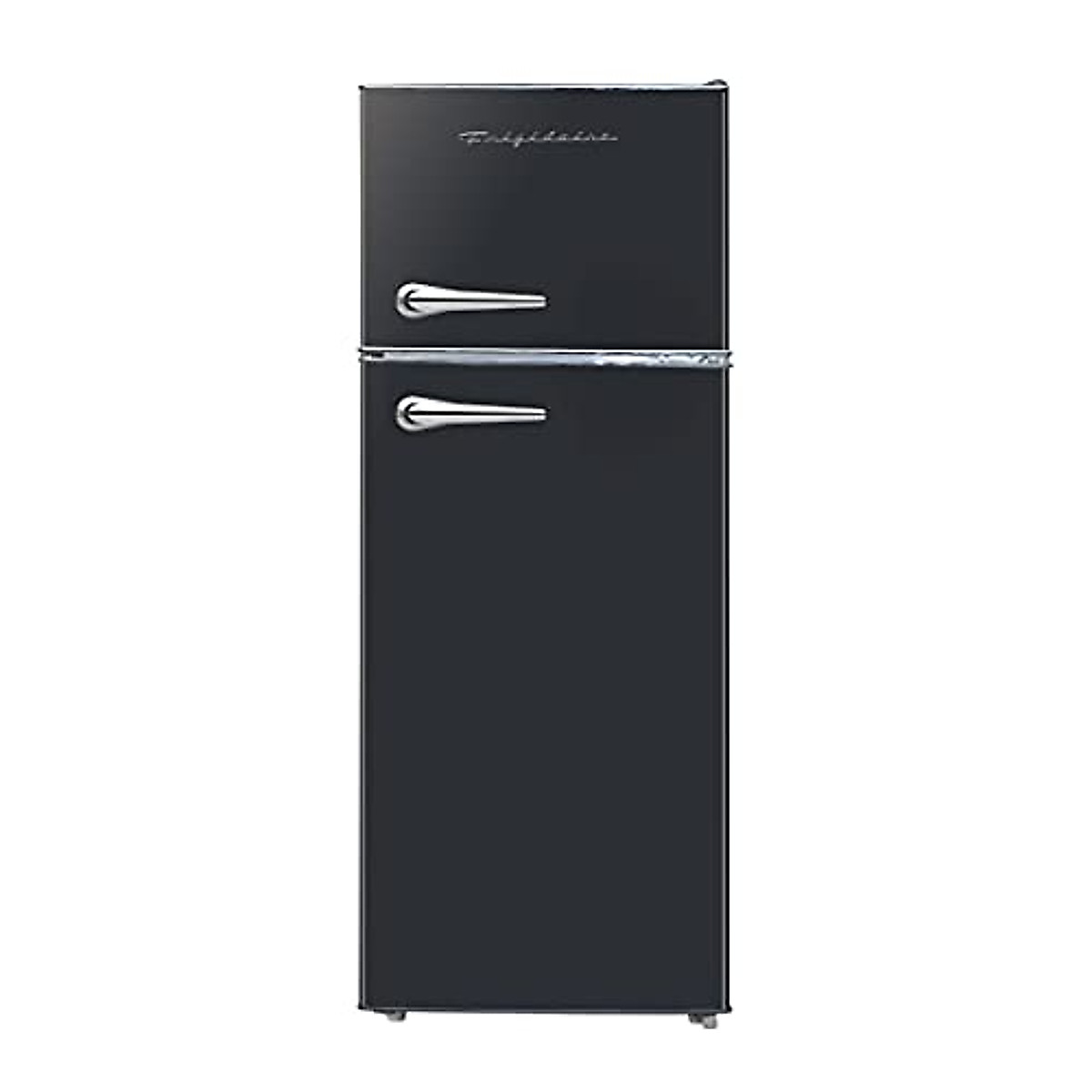 Frigidaire EFR786-BLACK EFR786 Retro Apartment Size Refrigerator with Top Freezer-2 Door Fridge with 7.5 Cu Ft of Storage Capacity, Adjustable Spill-Proof Shelves, Door & Crisper Bins, Black