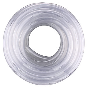 DERNORD PVC Tubing 3/4"ID X 1"OD Flexible Clear Vinyl Hose 50 Feet for Food Grade