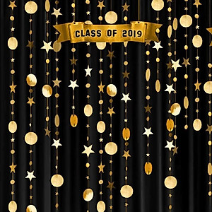 Gold Twinkle Little Star Party Garlands Glitter Hanging Moon Stars Decorations Kids Birthday Bday Baby Shower Wedding Ramadan EID Graduation Party Supplies