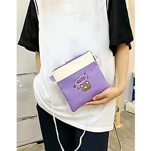 5Pcs Accessories Backpack with Pin & Set Cute Backpack Kawaii Backpack School Bags for Teen Girl