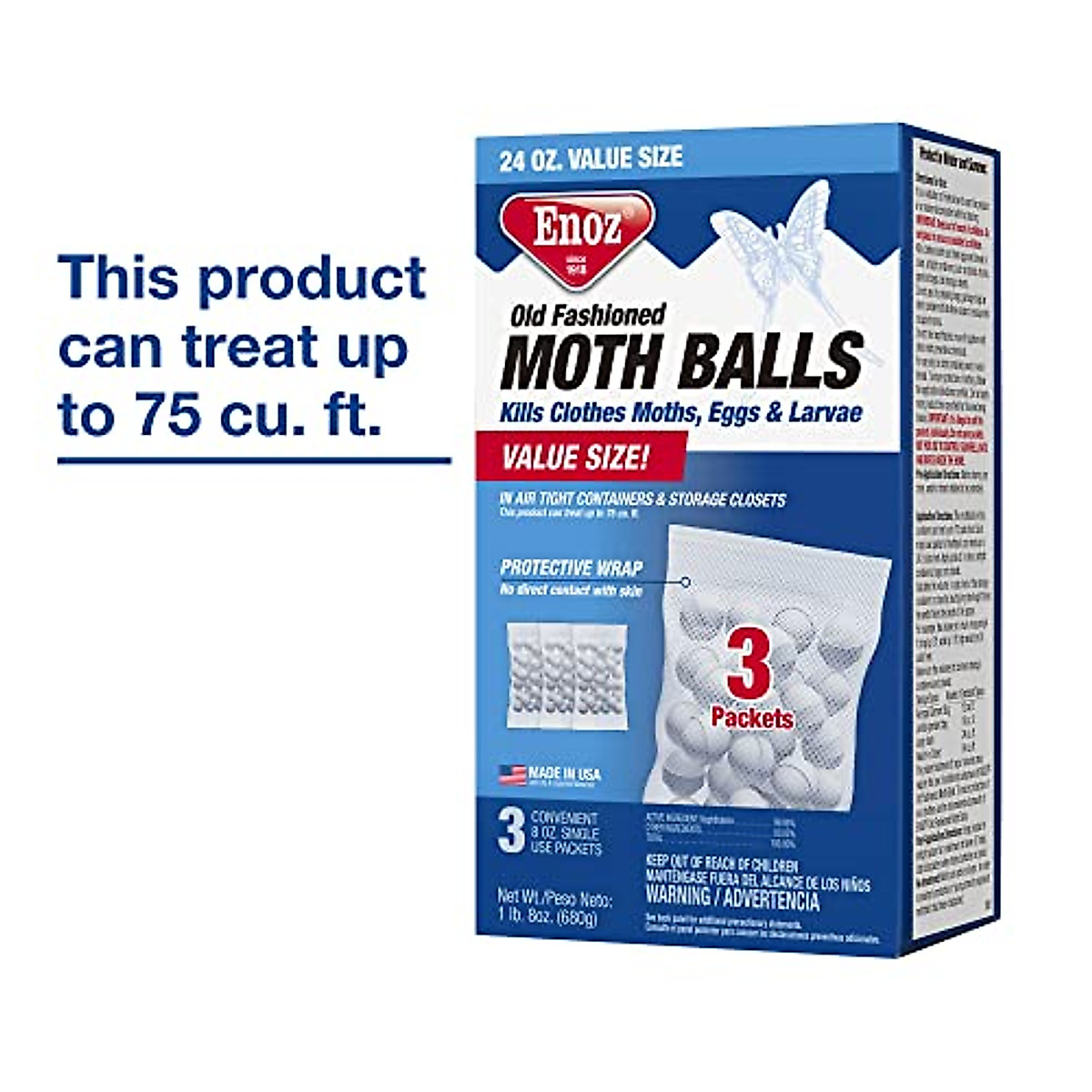 Enoz Old Fashioned Moth Balls - 24 oz.