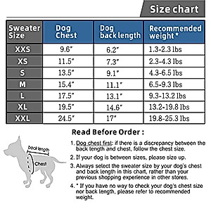 Dog Sweater, Pack of 2 or 3, Dog Clothes, Dog Coat, Dog Jacket for Small or Medium Dogs Boy or Girl, Ultra Soft and Warm Cat Pet Sweaters (Large, Grey,Blue,Dark Blue)