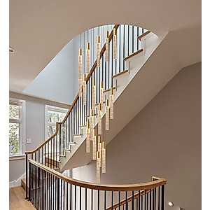 H118 18-Light Modern Chandelier LED Dimmable Light Crystal Pendant Lights Fixtures Crystal Chandeliers Flush Mounted Ceiling Light Raindrop Crystal Bubble Lights Living Room Remote Foyer Lights