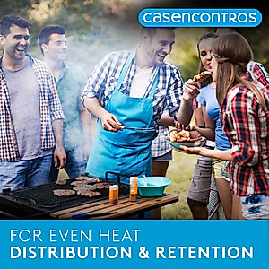 Casencontros - Cast Iron Griddle Pan for Stove Top [2 in 1 Reversible] - Pre-Seasoned Stove Top Griddle with Handles [17 x 9.8in] - Multi Use Grill Pan with Silicone Handles - Stove Top Griddle