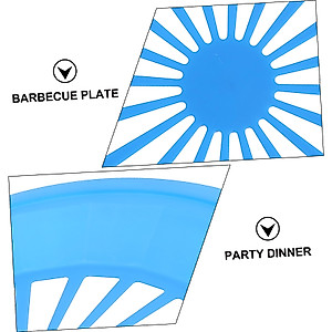 GLEAVI 30 Pcs Grill Plate 10 Inch Paper Plates Small Paper Plates Vegetable Holder Reusable Barbecue Trays Paper Plates Bulk Heavy Duty Paper Plates Food Snack Tray Friendly re-usable