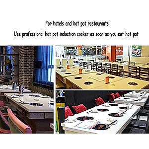 Commercial Hot Pot Induction Cooker Mini Electric Pottery Stove Tea Stove Kettle Brewing Black Tea Pu'er Coffee Health Pot Induction Stove Small Hot Pot 2 Level Touch Black Microcrystalline Panel Hot