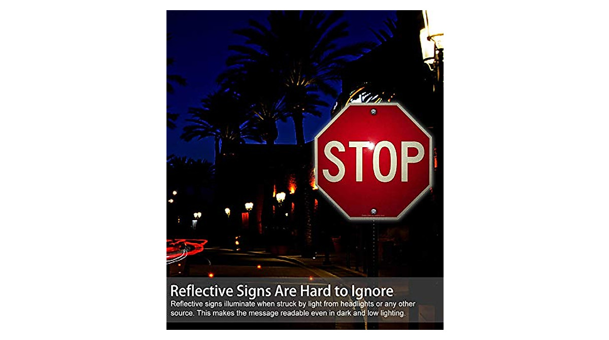 Durable Reflective Stop Sign - Easy Mount, Weather Resistant