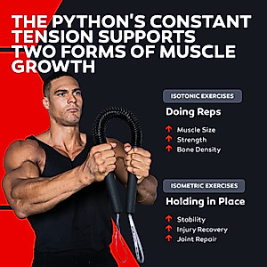 Core Prodigy Python Power Twister Bar - Upper Body Exercise for Chest, Shoulder, Forearm, Bicep and Arm Strengthening Workout Equipment (40-100 lb)