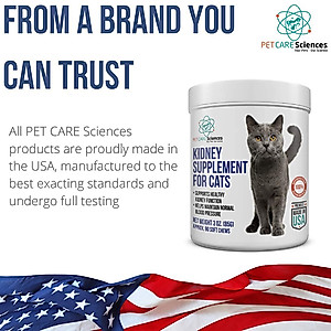 PET CARE Sciences Approx 90 Servings Cat Kidney Support Chews - Feline Kidney Restore - Renal Cat Treats - Cats Kidney Support Supplement - Urinary Tract Irritations Control for Cat - Made in The USA