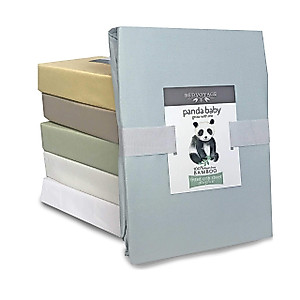 BedVoyage Panda Baby viscose from Bamboo Fitted Crib Sheet Ivory