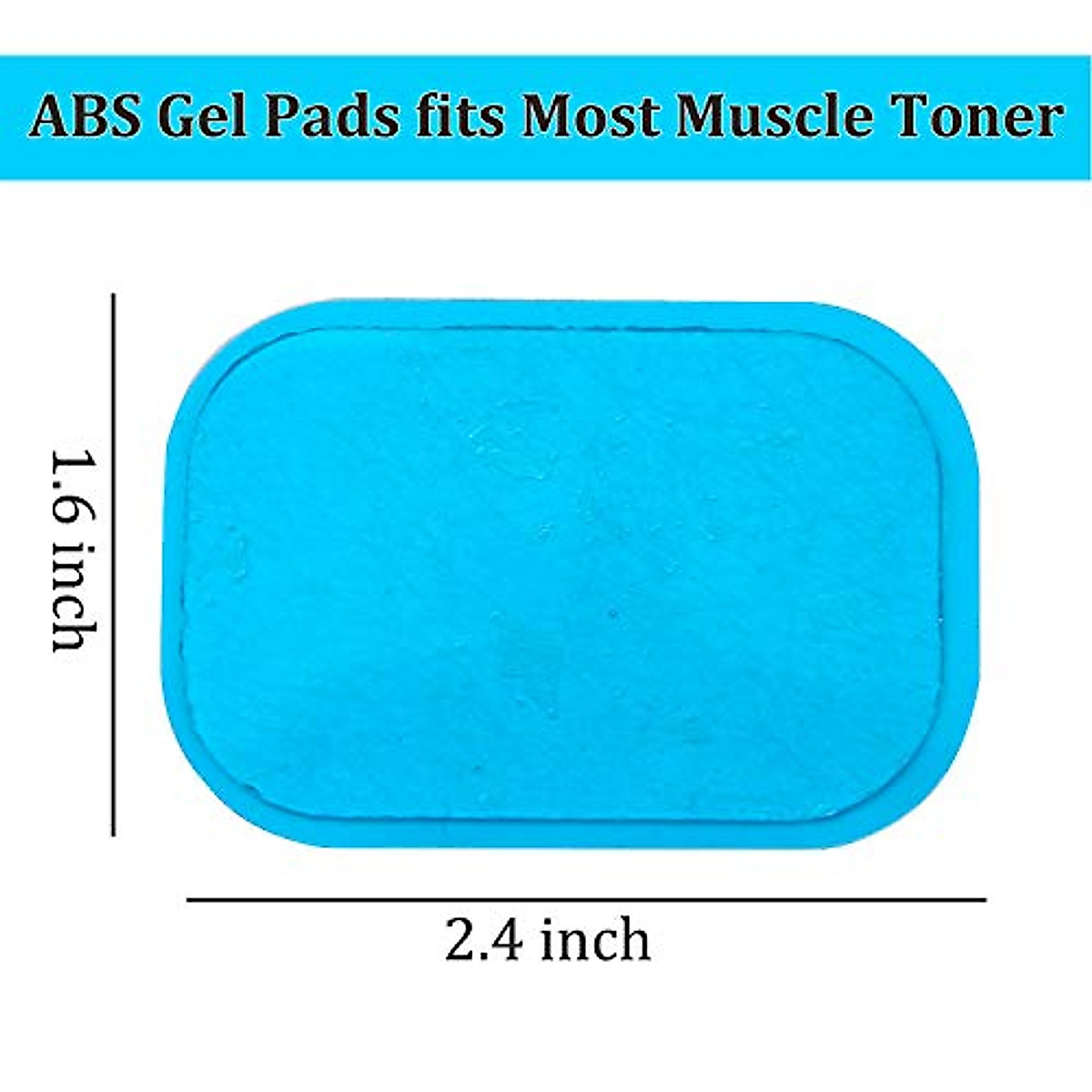 KASBEE ABS Gel Pads, 50PCS Muscle Stimulator Pads Replacement for Ultimate Muscle EMS Toner Abdominal Belt Belly Thigh Flab Arm Leg Waist Workout Trainer Machine