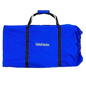 Trademark Innovations Portable Mesh 6-Seater Folding Bench, Blue