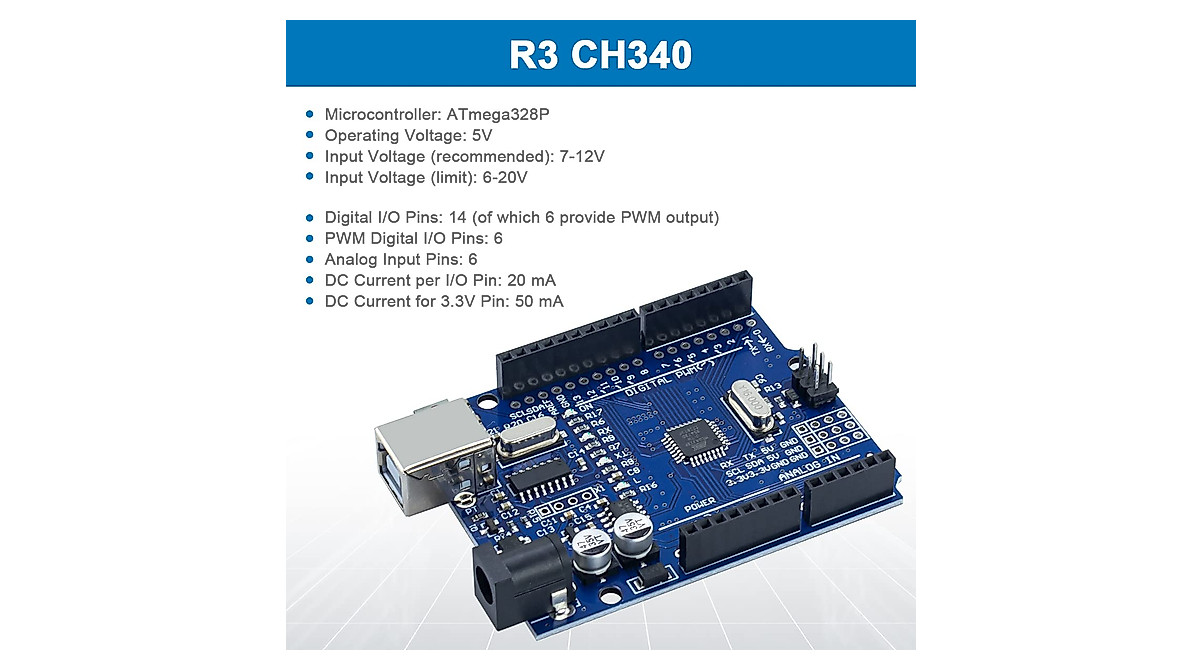 LAFVIN Basic Arduino Starter Kit with R3 Controller & Sensors