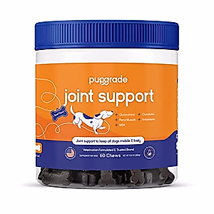 PupGrade Joint Support Supplement for Dogs - Natural Glucosamine Chondroitin & MSM Soft Chews for Hip and Joint Pain Relief - Recommended for Hip Dysplasia, Arthritis & Joint Disease - Made in USA