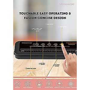 MegaWise Powerful and Compact Vacuum Sealer Machine One-Touch Automatic Food Sealer