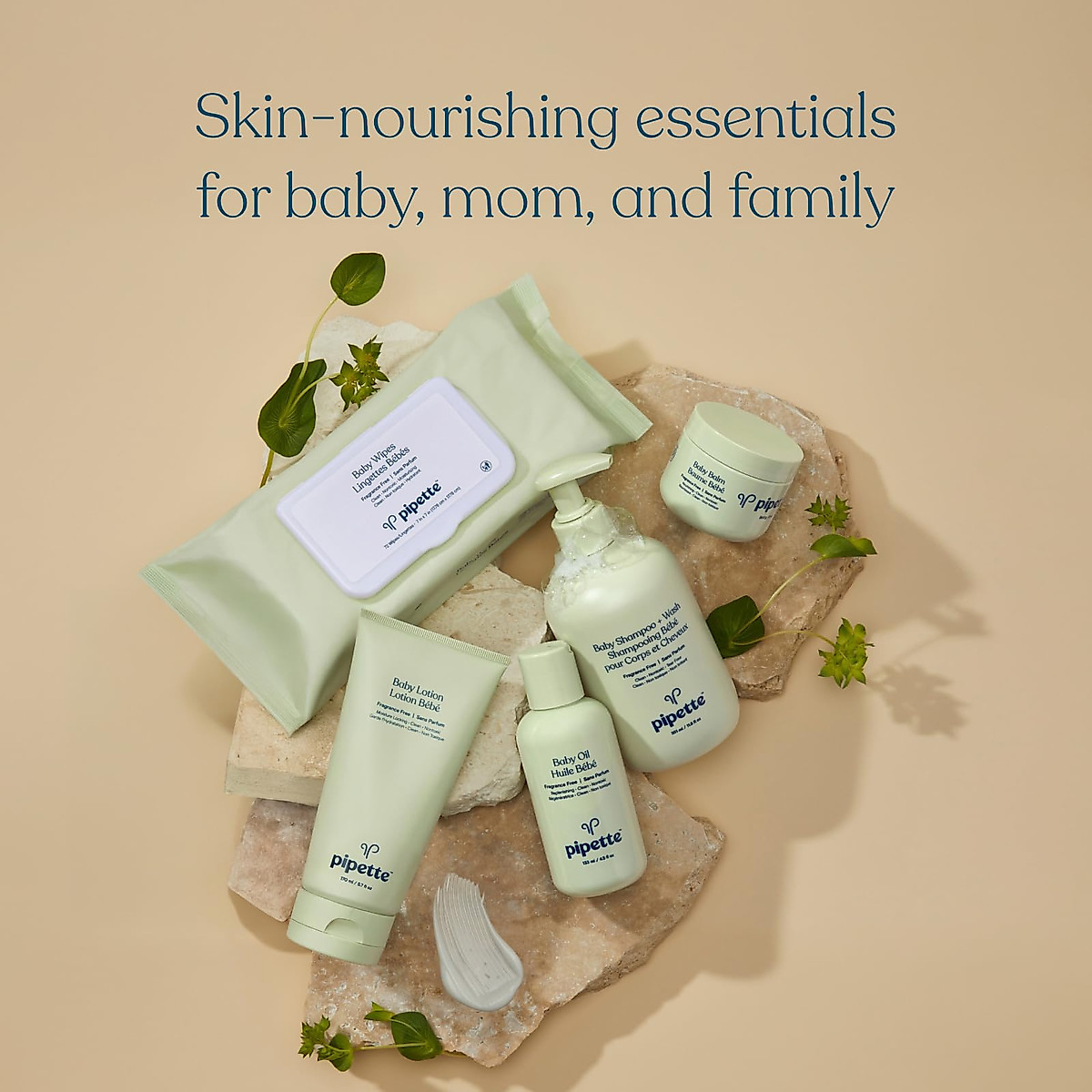 Pipette Baby Shampoo and Body Wash - Fragrance Free, Tear-Free Bath Time, Hypoallergenic, Moisturizing Plant-Derived Squalane, New Formula, 11.8 fl oz