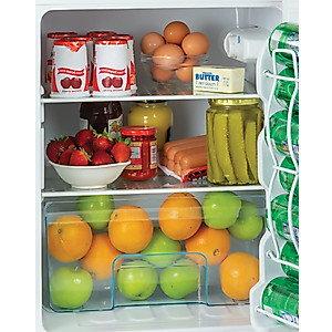 Igloo 3.2 Cu. Ft. Double Door Refrigerator with Freezer, Adjustable Temperature Control Down to 32 Degrees, Removable Glass Shelves, Perfect for Homes, Offices, Dorms, Apartments, Garages, Black