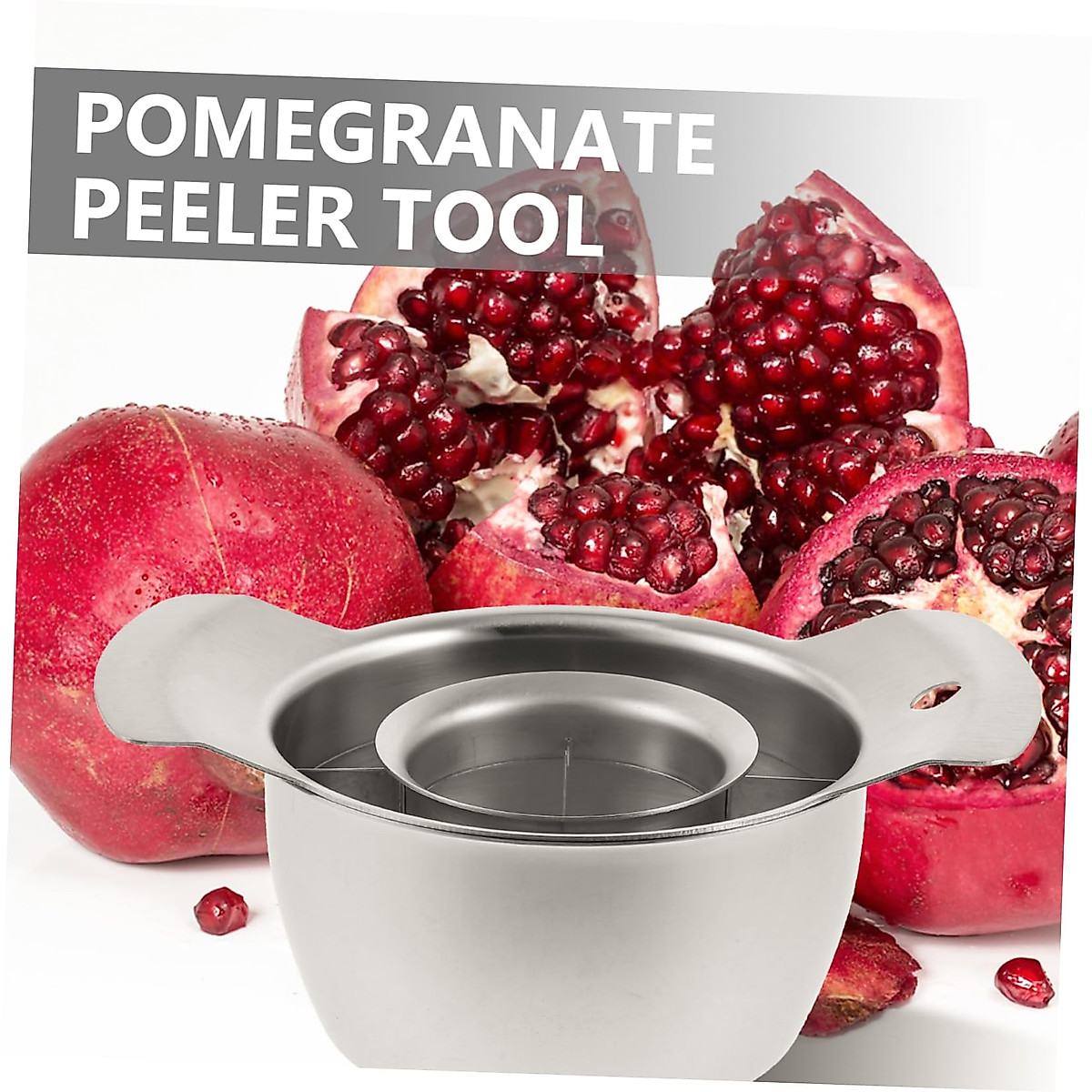 SHOWERORO 1 Set Peeler bottle opener Stainless Steel Pomegranate Deseeder Stainless steel Pomegranate Peeler With Bowl Convenient Pomegranate Peeler peeling tool set manual peel peeled