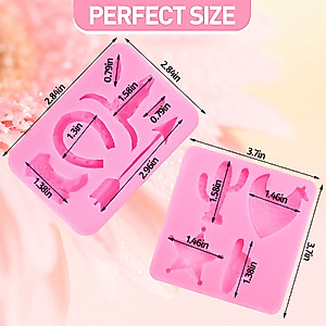 Set of 8 Bull Head Silicone Molds Feather Arrow Boot Horseshoe Hoof Fondant Mold Chocolate Shoe Mold Fondant and Gum Paste Molds Cupcake Cake Topper Decoration for Baking DIY Crafts (Cute Style)