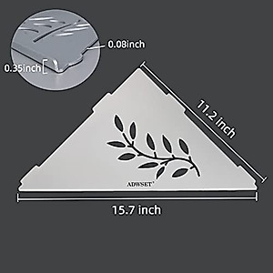 ADWSET Shower Shelf, Shower Corner Shelf Bathroom Organizer for Inside Shower Storage&Kitchen Organization, No Drilling/Rustproof/‎Aluminum Bathroom Accessories