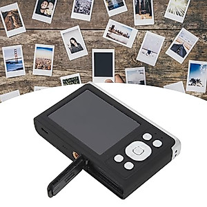 Digital Camera, HD Digital Camera Built in Fill Light 16X Zoom Antishaking Plastic for Outdoor (Black)