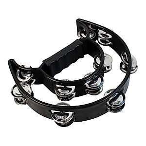 YMC TAM20-BK Pro Tambourine Double Row Cutaway, Black