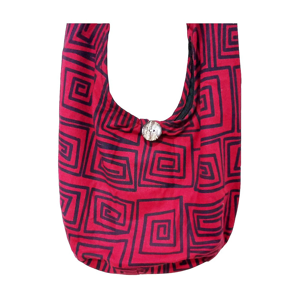 Lovely Creations's Hippie Boho New Elephant Crossbody Bohemian Gypsy Sling Shoulder Bag"Small" Size (Square Red)