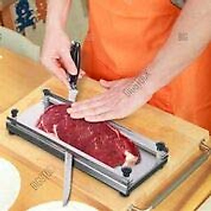 Jerky Maker Cutting Board With Professional Slicing and Carving Knife 8oz Pack of Seasoning and How to Book (1)